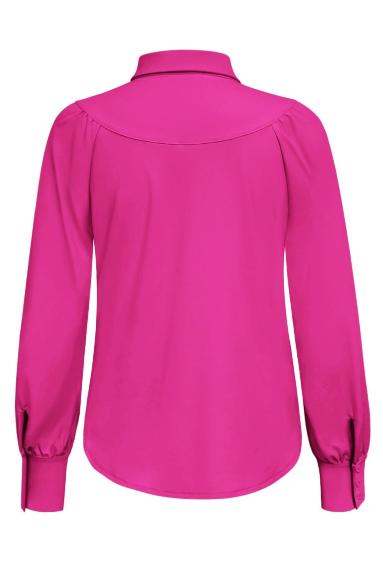 Triple Nine - Blouse basics half moon - Fuchsia | Morgen in huis!